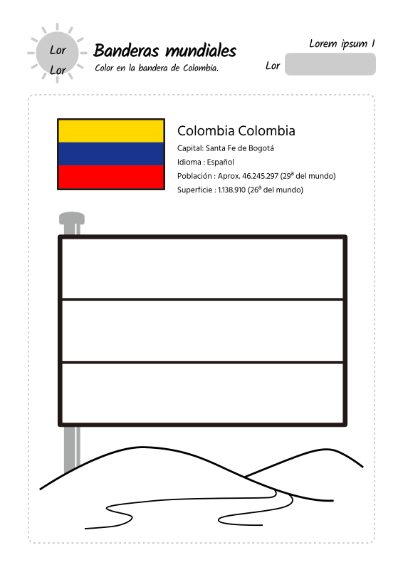 Banderas del Mundo_Colombia - MiriCanvas