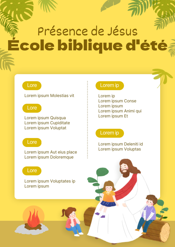 Cours biblique d'été avec Jésus - MiriCanvas