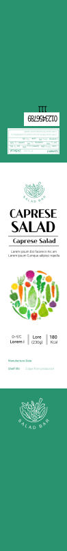 Green clean salad food facts label - MiriCanvas