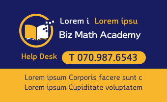 Promote a math school with a navy blue-orange logo - MiriCanvas