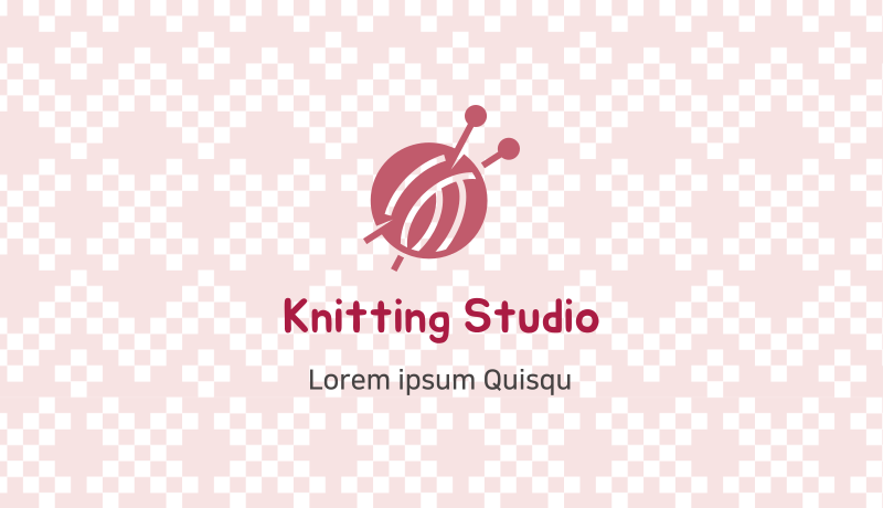Self-illustrated knitting studio business card - MiriCanvas