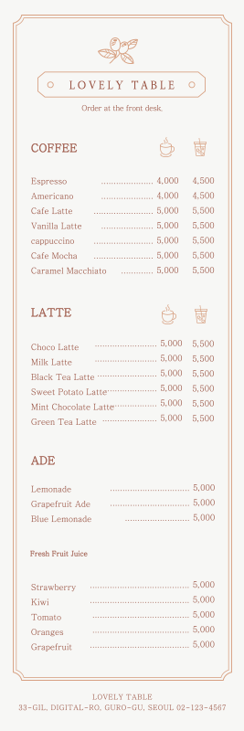 Modern Cafe Menu Banner - MiriCanvas