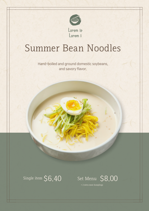 Summer food poster in soothing colors - MiriCanvas
