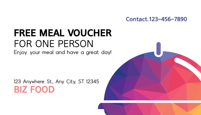Free meal voucher for one person - MiriCanvas