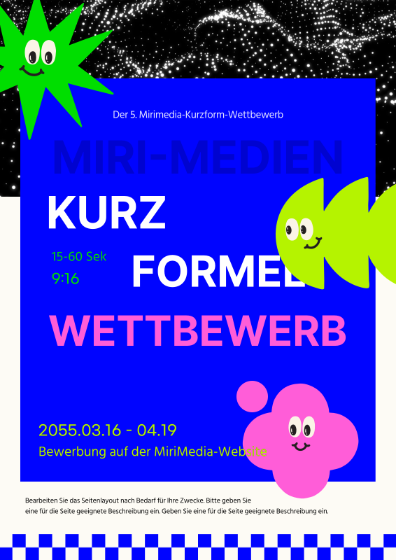 Ein Wettbewerb zur Hervorhebung kitschiger Illustrationen in Blau und ...