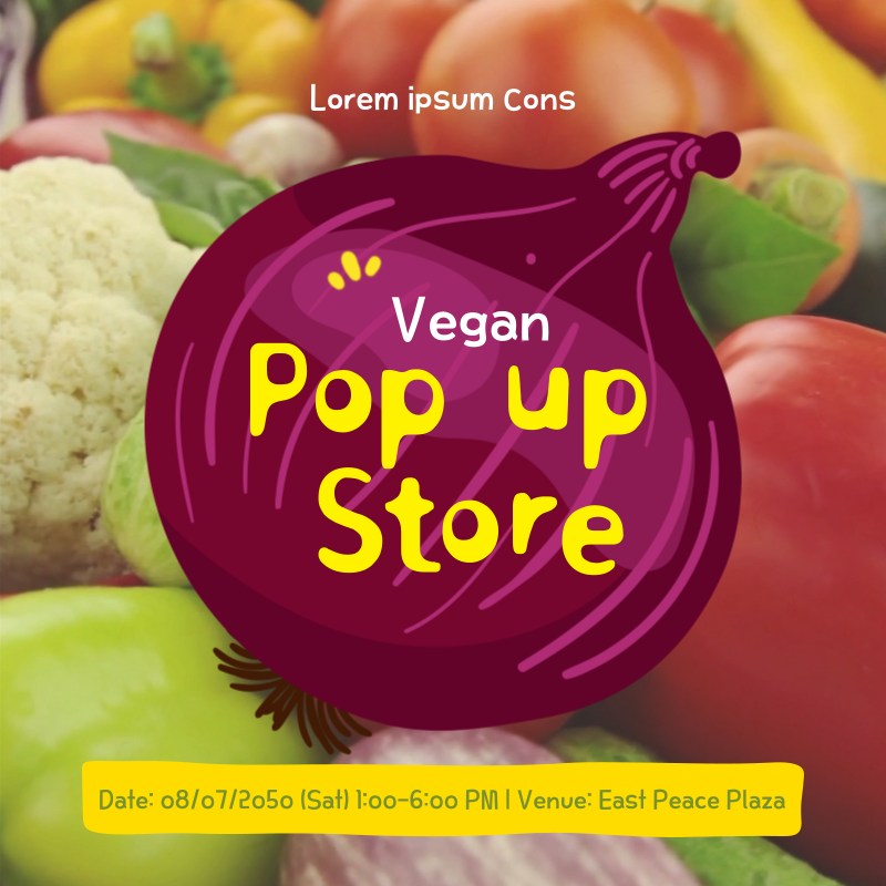 A pop-up store filled with colorful organic vegetables - MiriCanvas