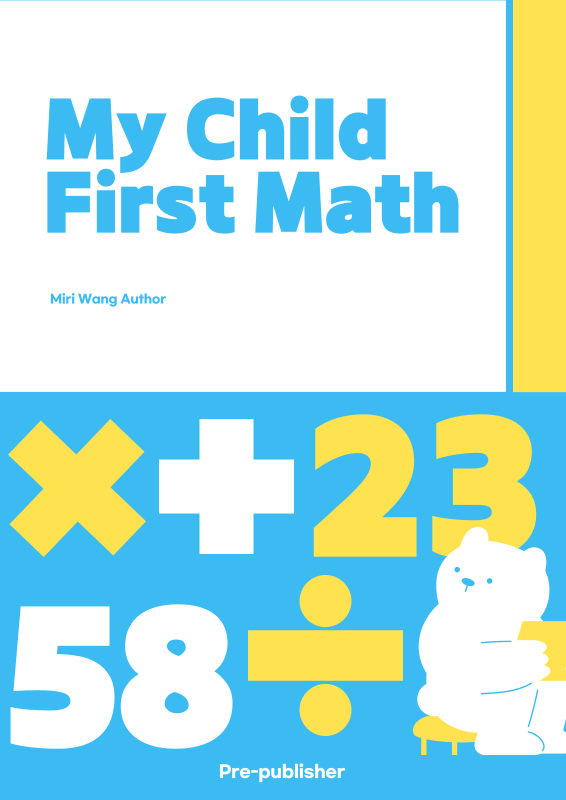 A kitschy blue and yellow math education cover - MiriCanvas
