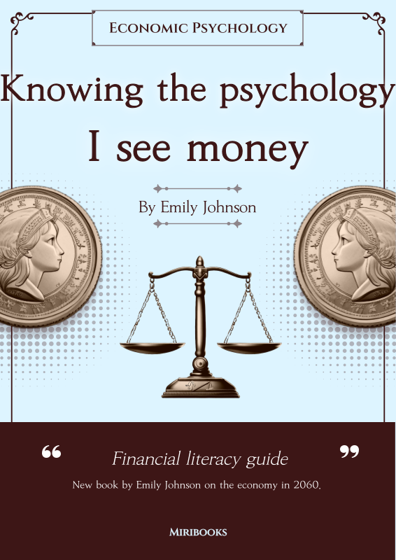 Luxurious financial book cover in light blue and brown - MiriCanvas