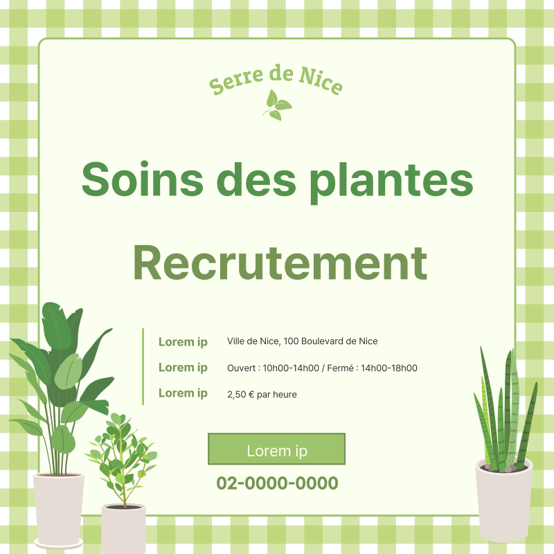 Flyer de recrutement de personnel vert clair, frais et mignon V2 ...