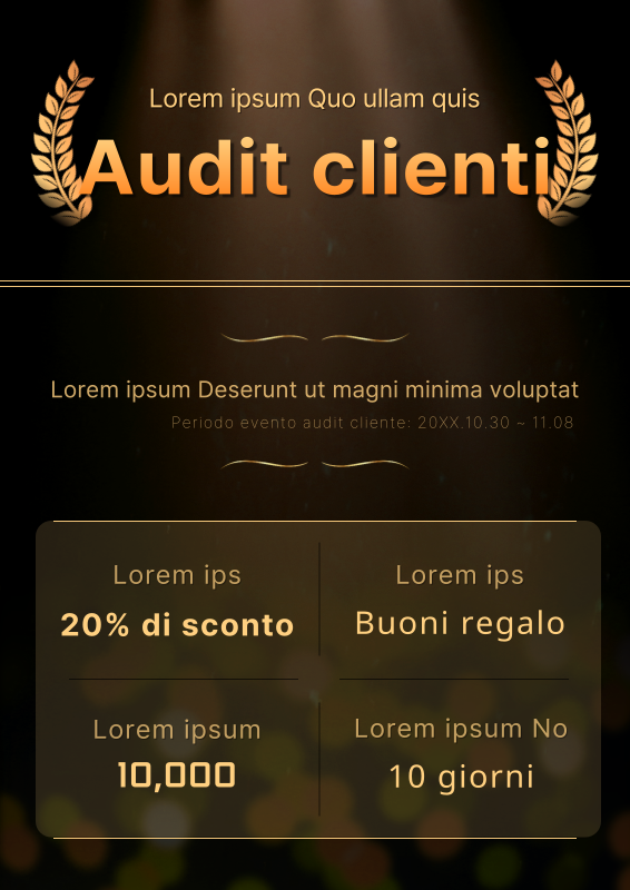 Promuovere un sondaggio di apprezzamento dei clienti in oro e marrone di lusso - MiriCanvas