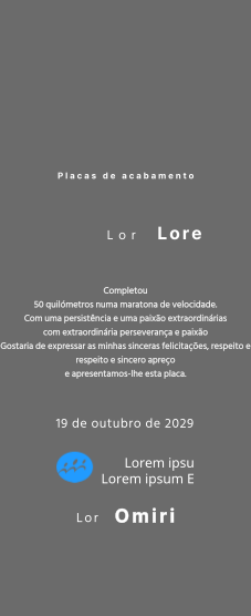 Placa de finalização do conceito de maratona com logótipo simples ...