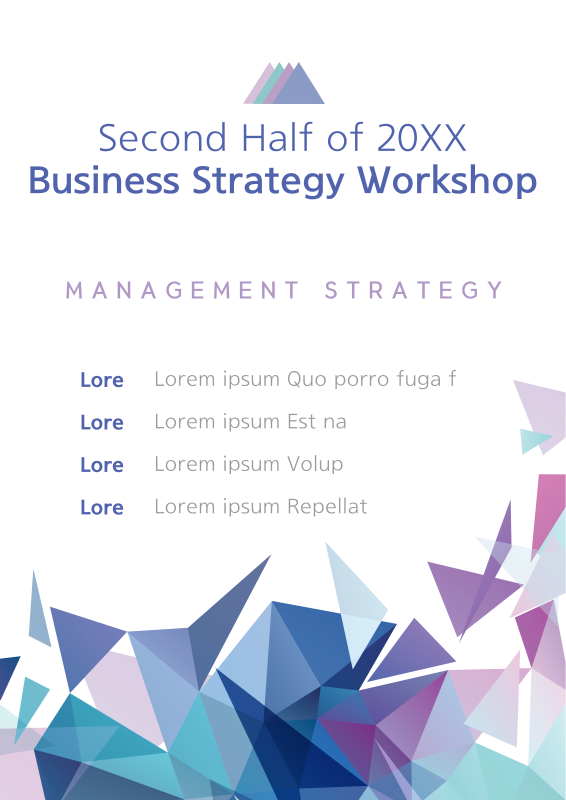 Simple meetup announcement with blue and purple polygonal illustration ...