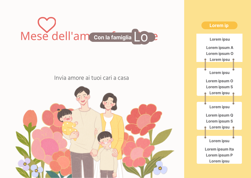 Mese dell'amore familiare - MiriCanvas