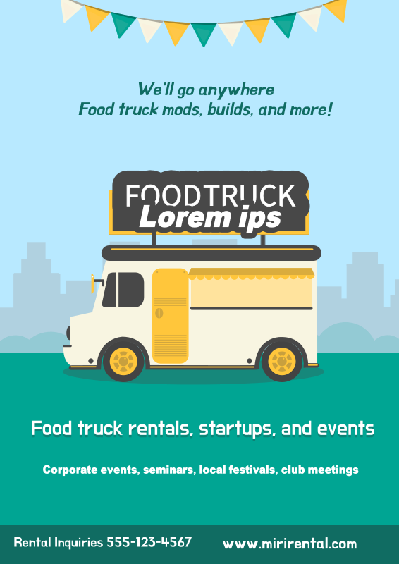 Food Truck Rental Cars - MiriCanvas