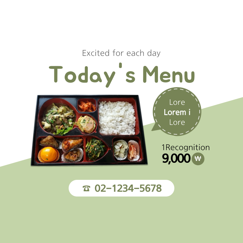 Today's meal - MiriCanvas