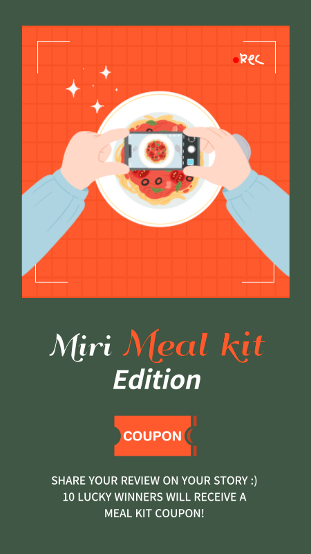 Green and orange meal kit coupon offers - MiriCanvas