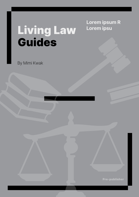 A living legal guide with gray law icons and bold lines - MiriCanvas