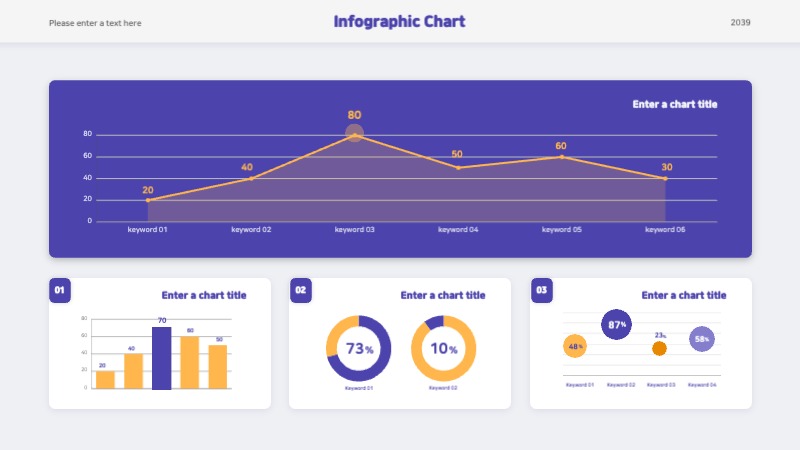 Clean chart diagram in purple and white - MiriCanvas