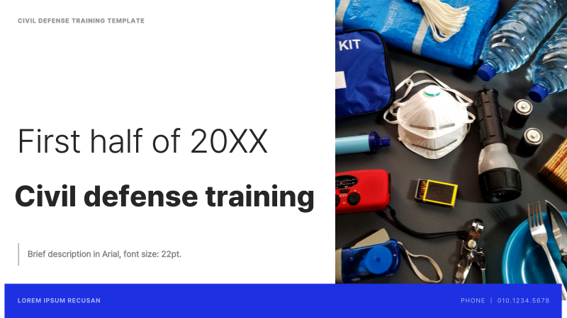 Simple Civil Defense Training in Navy Blue and Black - MiriCanvas