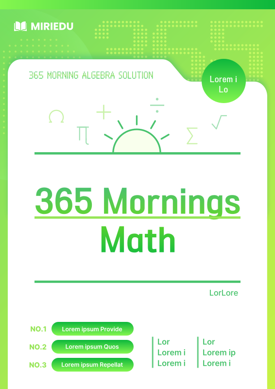 Cyber-inspired High School Math Workbook in green and lime green ...