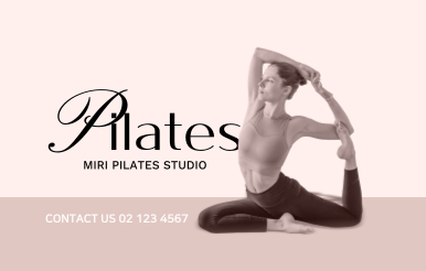Promote Pilates with a pink typographic concept - MiriCanvas
