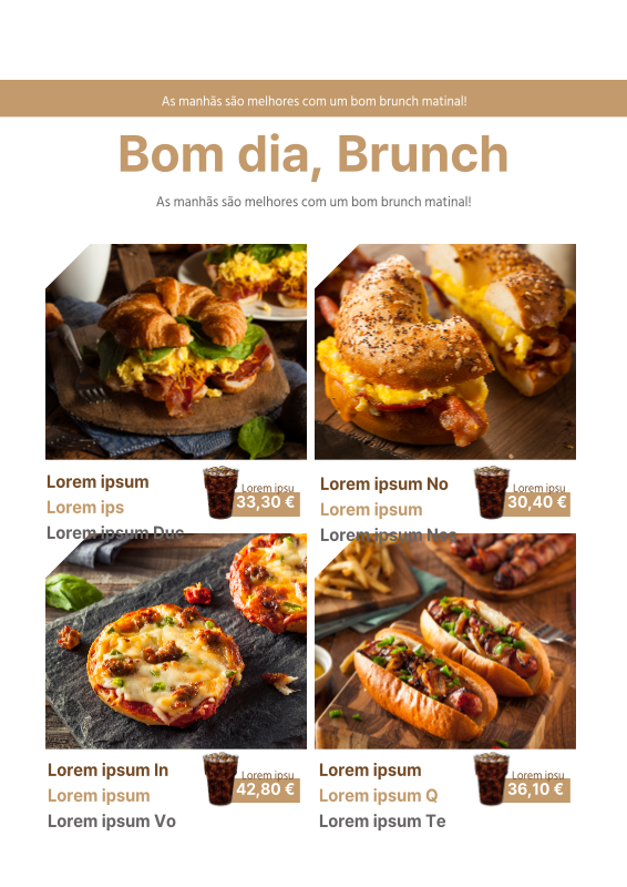 Promova o menu de sandes do seu restaurante com uma fotografia verde ...