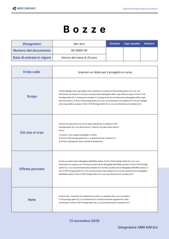Blu, bozze del modello predefinito - MiriCanvas