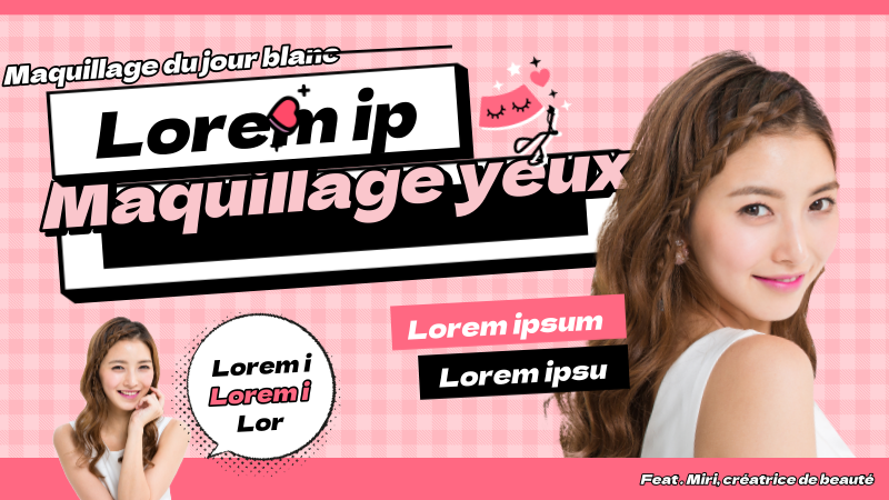 Les vignettes YouTube de la Journée blanche en rose - MiriCanvas