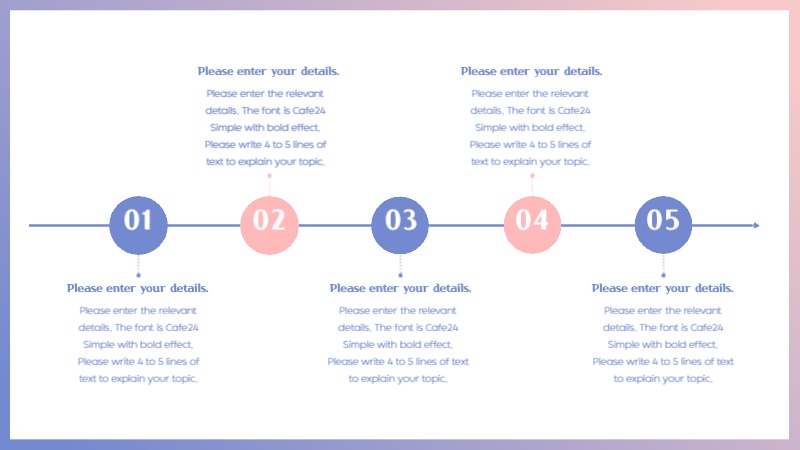 Pinkish Purple Gradient Timeline - MiriCanvas
