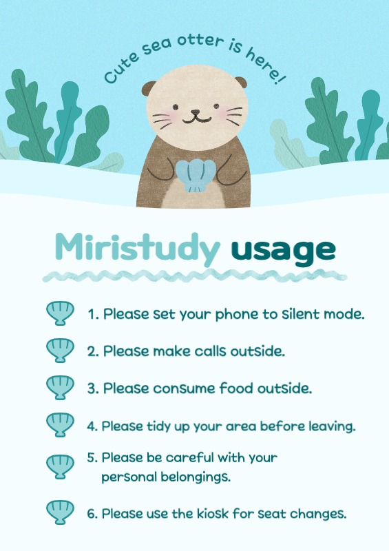 A light blue study room explained - MiriCanvas