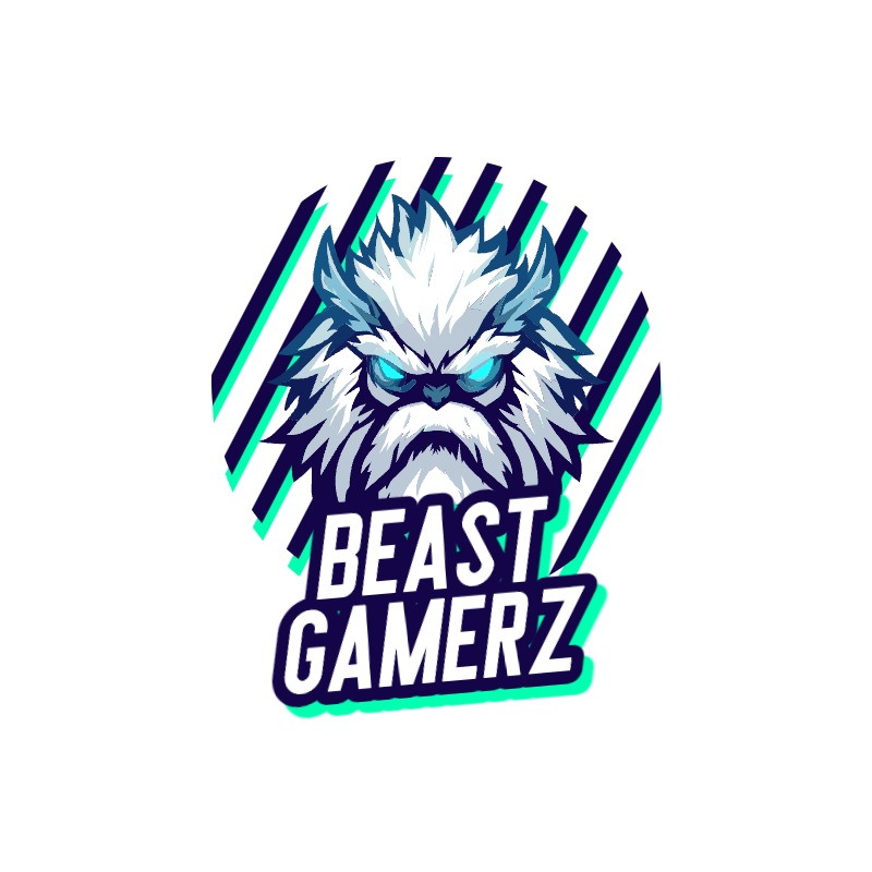 Blue and Neon Bold Beast Logo Advertisement - MiriCanvas