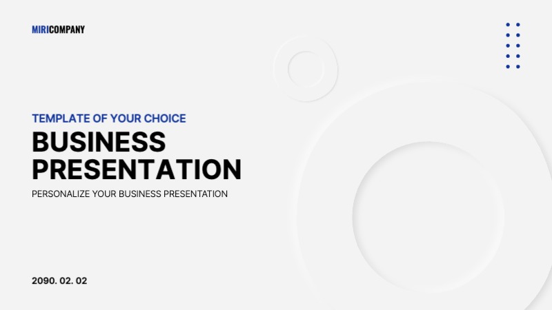 Gray, simple business presentations - MiriCanvas