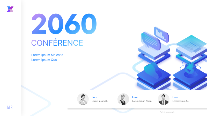 Présentation de conférence simple en blanc - MiriCanvas