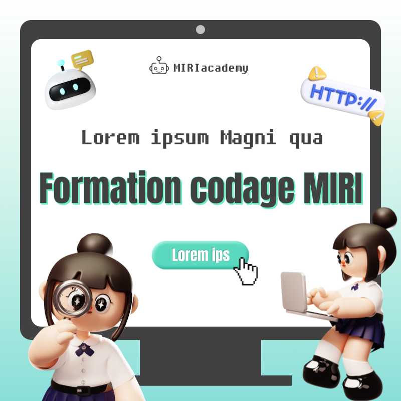 Promouvoir les classes de cyberconcept en menthe et en bleu - MiriCanvas