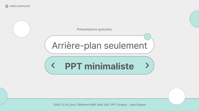 Présentations avec un simple fond gris et menthe - MiriCanvas