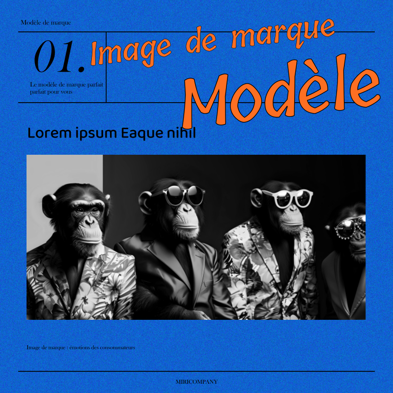 Une déclaration de marque simple en bleu et orange - MiriCanvas