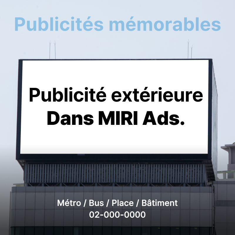 Promouvoir une publicité extérieure simple en blanc et bleu clair ...