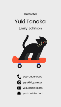 Simple, kitschy concept for a freelance business with a black cat ...