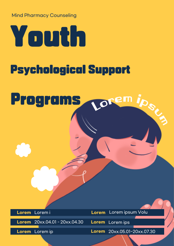 A simple yellow psychological counseling notice - MiriCanvas