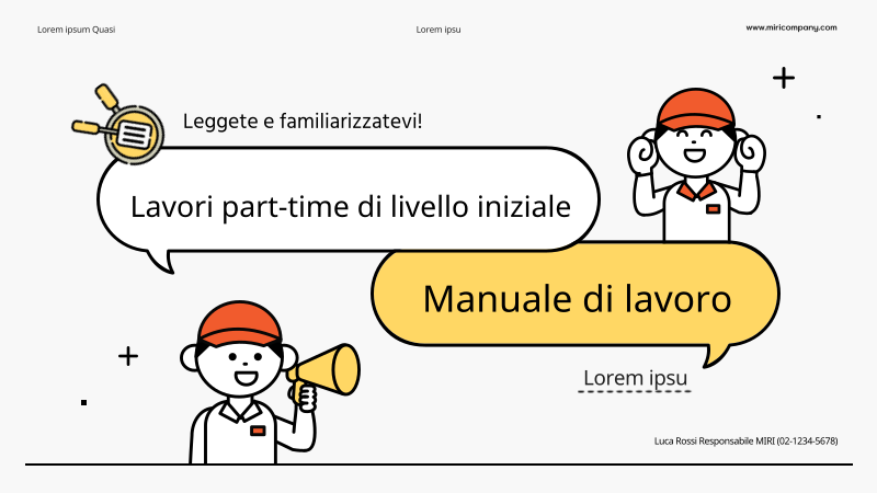Guida semplice al lavoro part-time giallo e arancione - MiriCanvas