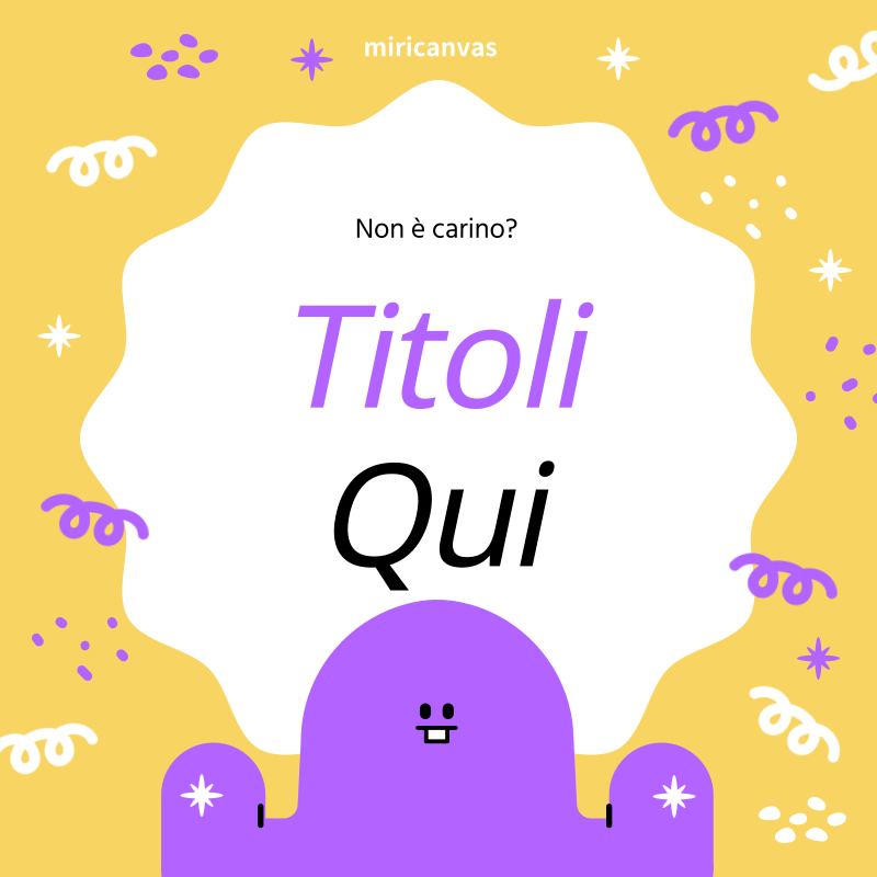 Copertina semplice con codice colore giallo e viola - MiriCanvas