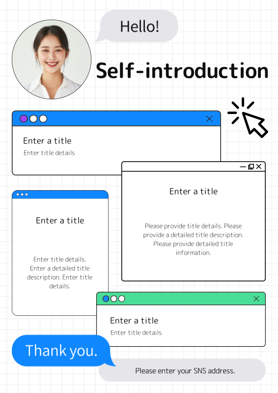 Introduce yourself with a clean and trendy digital window graphic ...