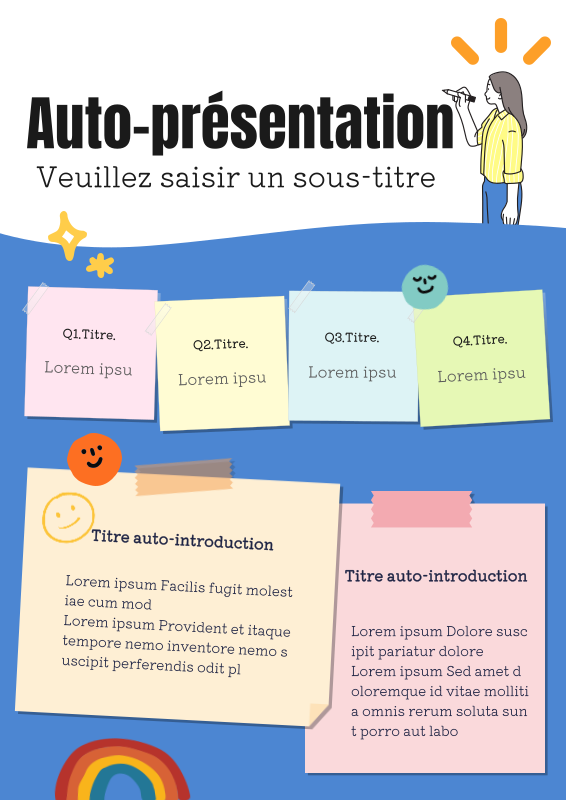 Présentez-vous avec des illustrations de post-it inspirées d'un journal ...