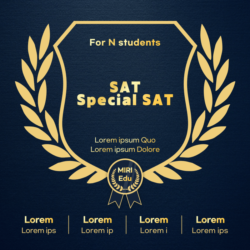 Promoting a golden and luxurious SAT prep school for returning students ...