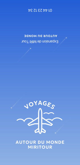 Marchandise simple d'agence de voyage avec une grille bleue et l ...