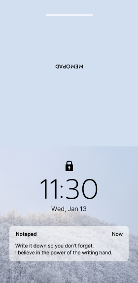 Designing a phone notification concept - MiriCanvas