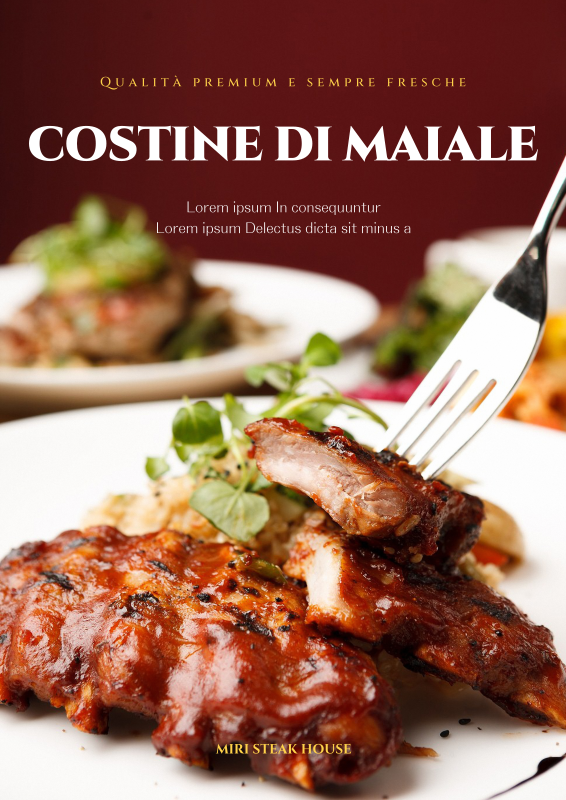 Un semplice menu per-formato con una cornice di classe e un design di ...