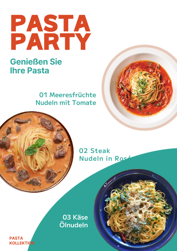 Einführung des rot-türkisfarbenen Formularmenüs mit einfachem Konzept ...