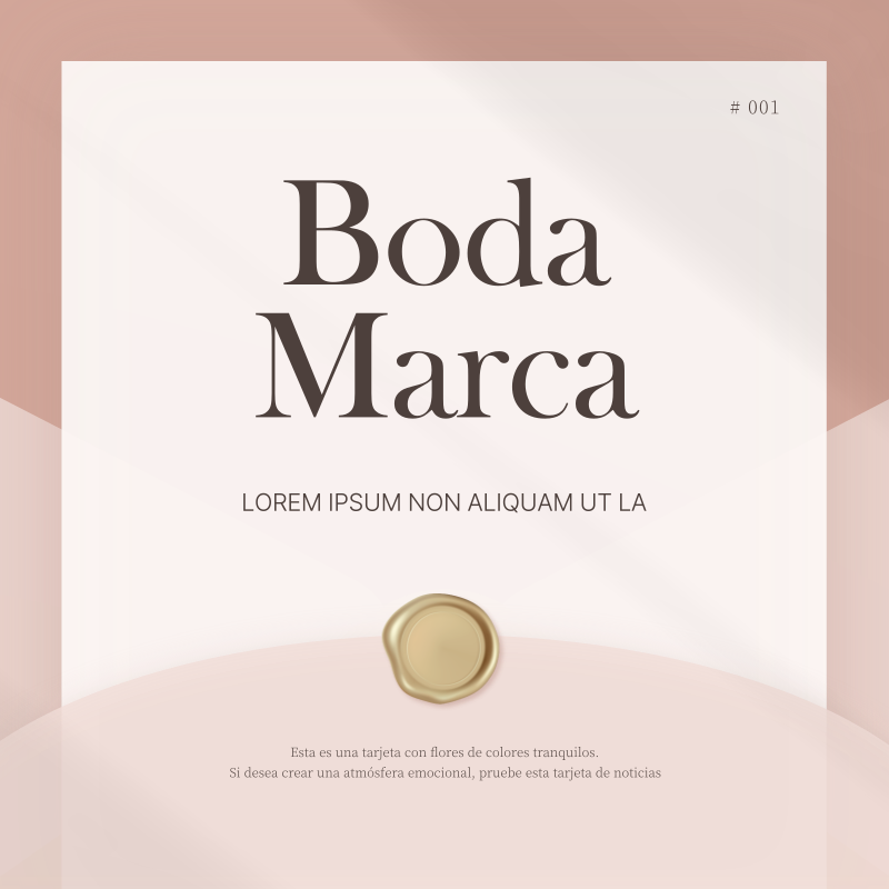 Promocionar una marca de bodas de lujo en rosa - MiriCanvas