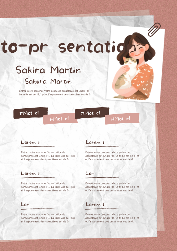 La bio de Brown est mignonne et propre - MiriCanvas